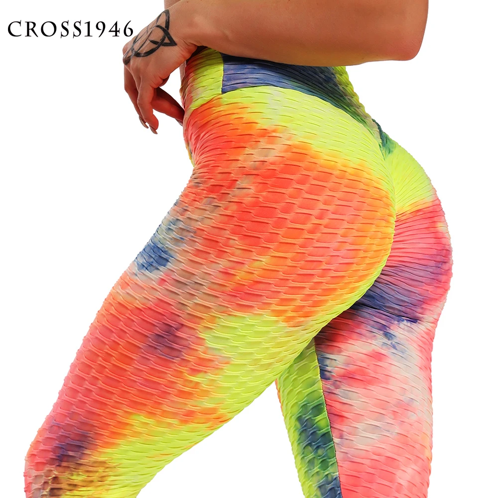 Women Sport Leggings Gym Exercise High Waist Fitness Leggins High Elasticity Tights Running ...