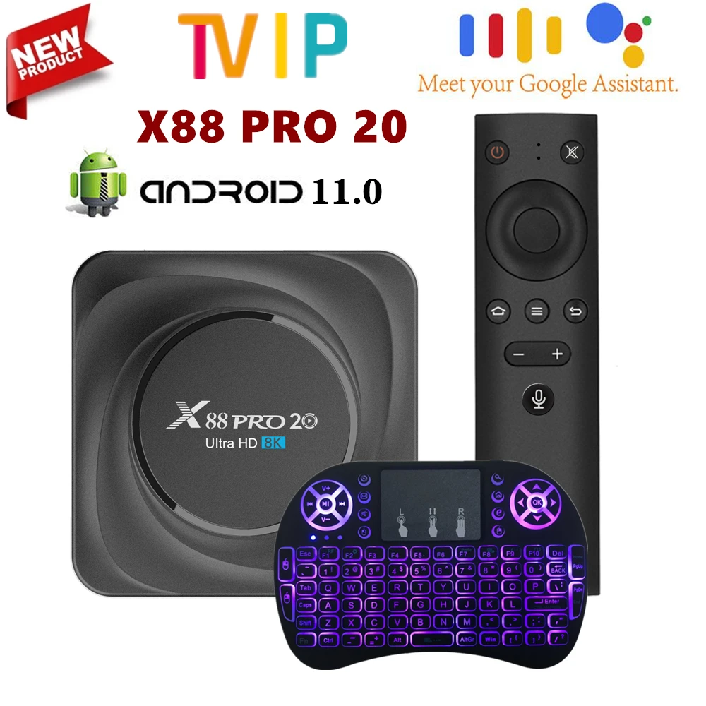 X88 PRO 20 TV box Android 11 8K UHD 2.4G/5G WiFi BT4.2 1000M Media ...