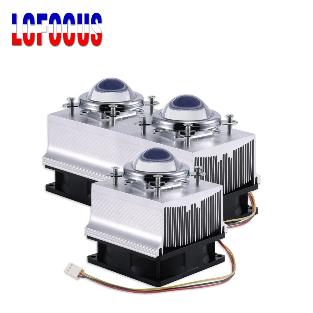 LED Heatsink Cooling Radiator + 60 90 120 Degrees Lenes + Reflector ...