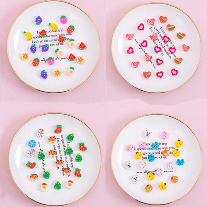 20pcs Animals -Mini gommes à gâteaux numériques fruits animaux 20 ...