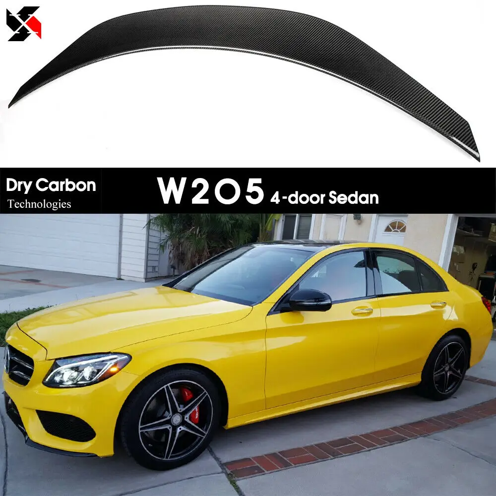 Dry Carbon Fiber Read Lid Spoiler for Mercedes C Class W205 4 Door ...