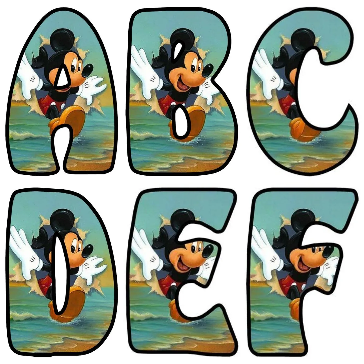 Mickey Mouse Name Letters