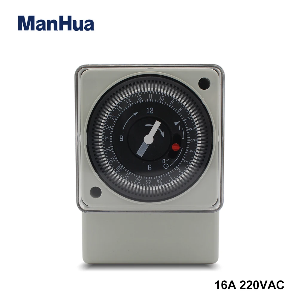 ManHua-24-Hours-AC220V-50Hz-Din-rail-Mechanical-Timer-Switch-MT188 ...