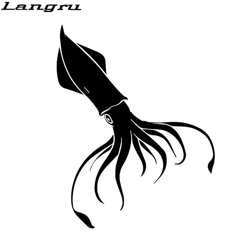 Langru 15cm*10.8cm Funny Family Car Body Decoration Squid Pattern Vinyl ...