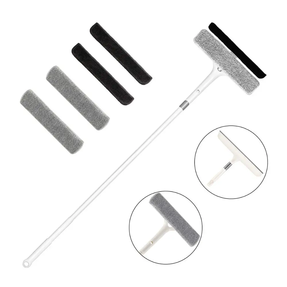 Cleanhome 3 in 1 Adjustable Window Squeegee with Extension Pole ...