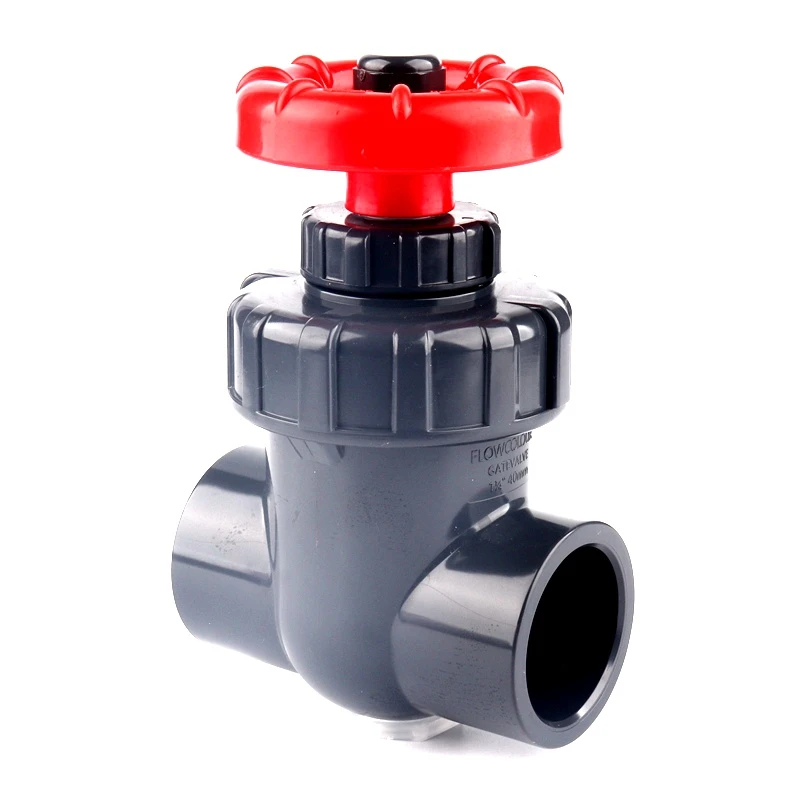 20~63mm High Quality U Pvc Plastic Gate Valve Industrial Socket Type ...