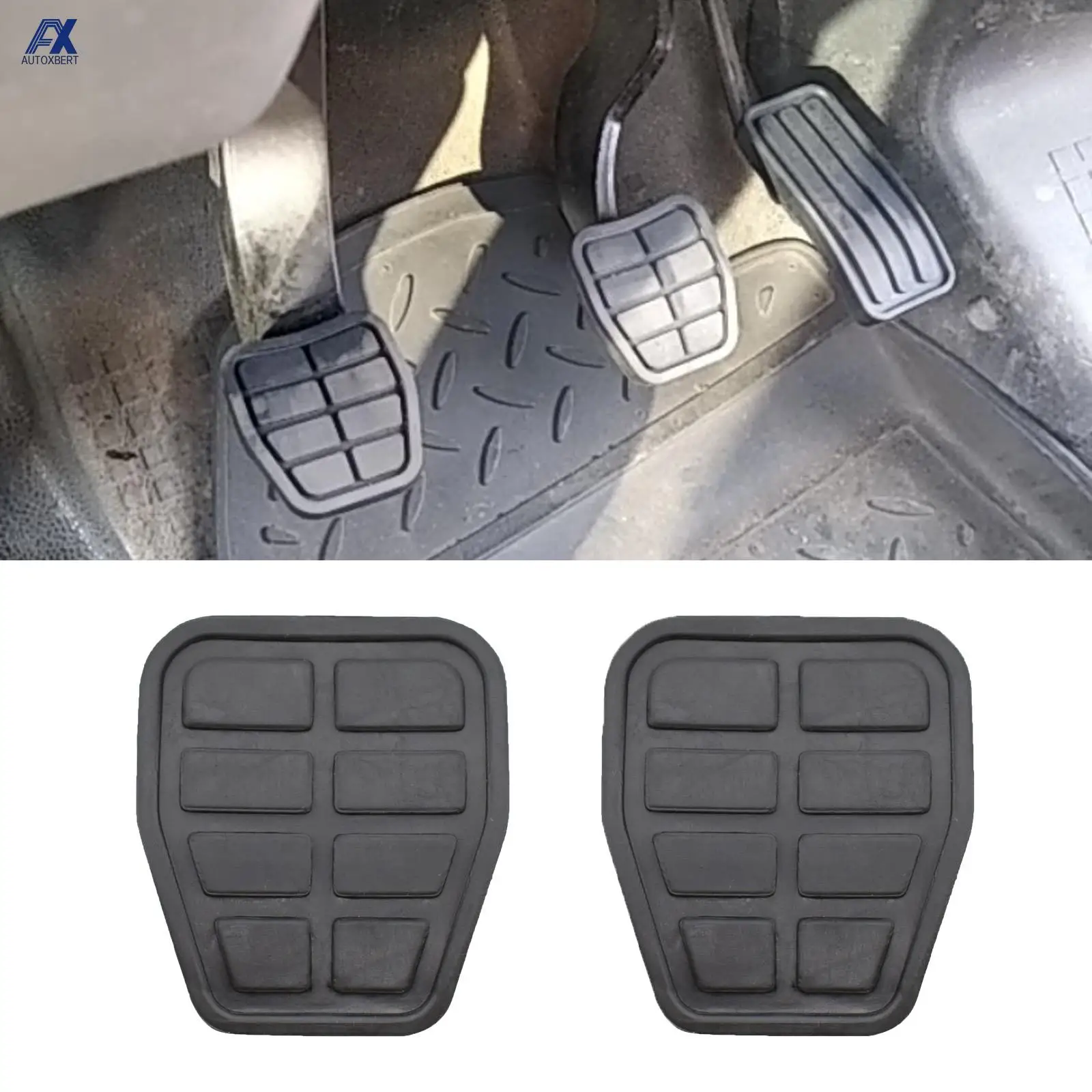 2Pcs Auto Brake Clutch Foot Pedal Pads Cover Skid-proof For VW Golf ...