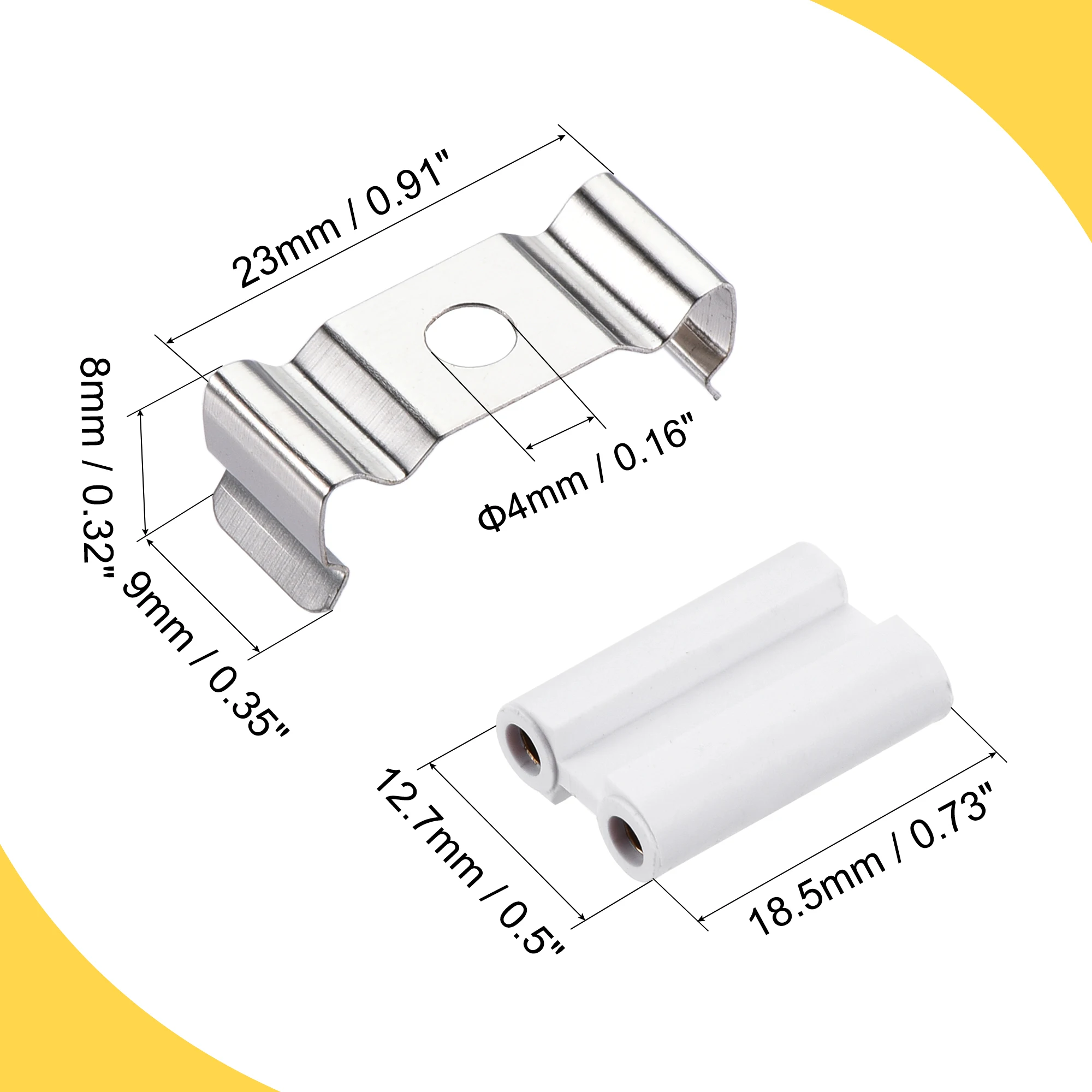 Secure Bulb 247 Uxcell T8 Fluorescent Light Holder, 12 Pack G13 Lamp ...