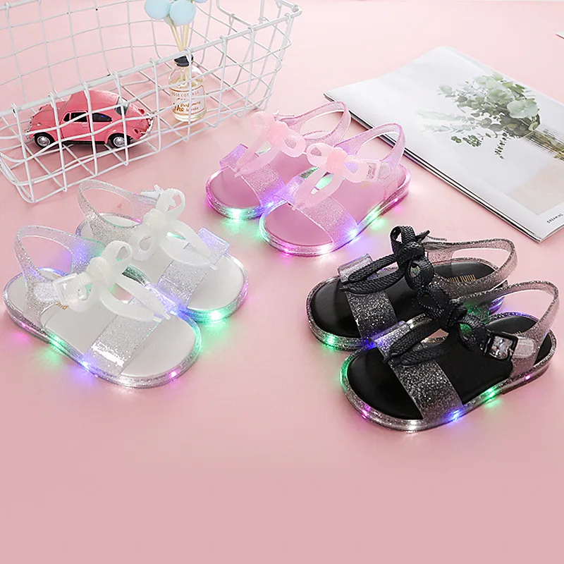 Girls Children Sandals Rainbow Belt Baby Slippers Children Summer ...