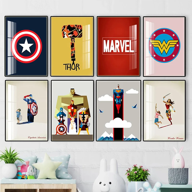 Digital Prints superhero nursery art poster avengers marvel prints Set ...