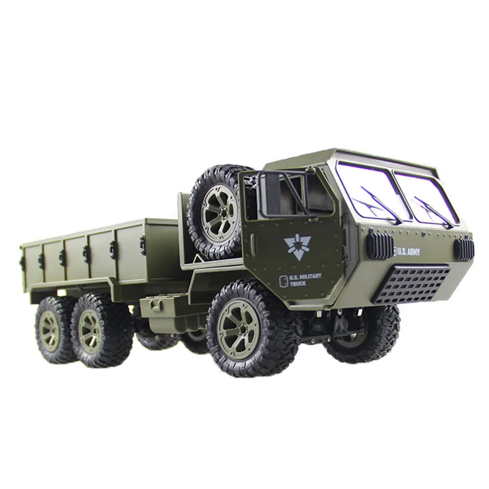 FY004A 1/16 2.4G 6WD Rc Car Proportional Control Toys US Army Military ...