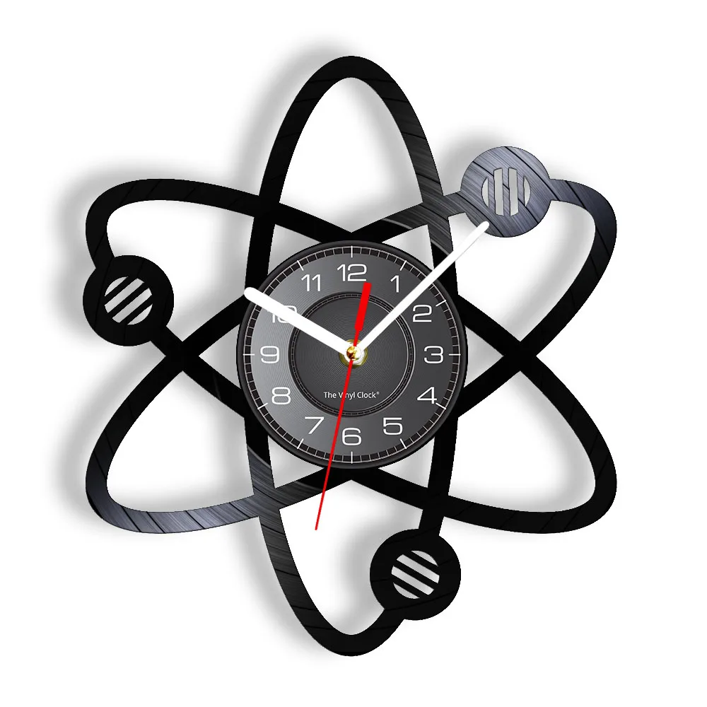Chemical Experiment Sign Vinyl LP Record Wall Clock Science Atom ...