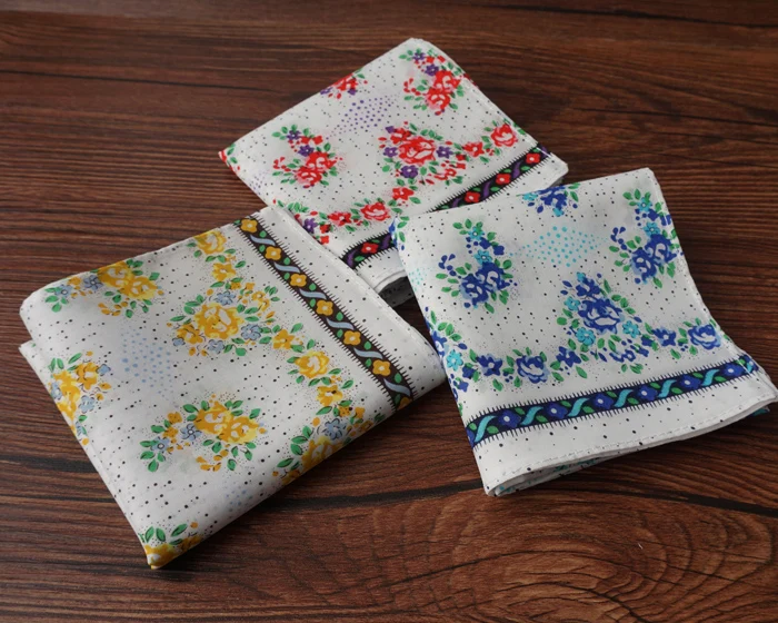 Handkerchiefs Women Cotton High Quality Soft Funny Printed Plaid ...