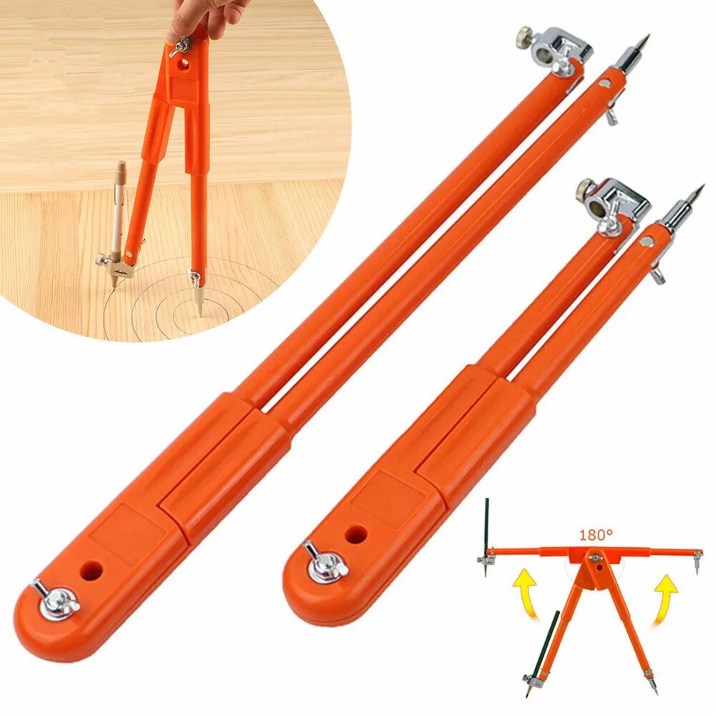 2Pcs Carpenter Precision Pencil Orange Compasses Adjustable Divider ...