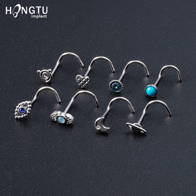 1PCS-Fashion-Nose-Piercing-rings-20G-Steel-Bar-Nostril-Nose-Septum-5 ...