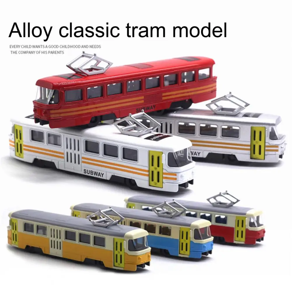Classic-Train-Tram-Diecast-Pull-Back-Model-With-LED-Music-Developmental ...