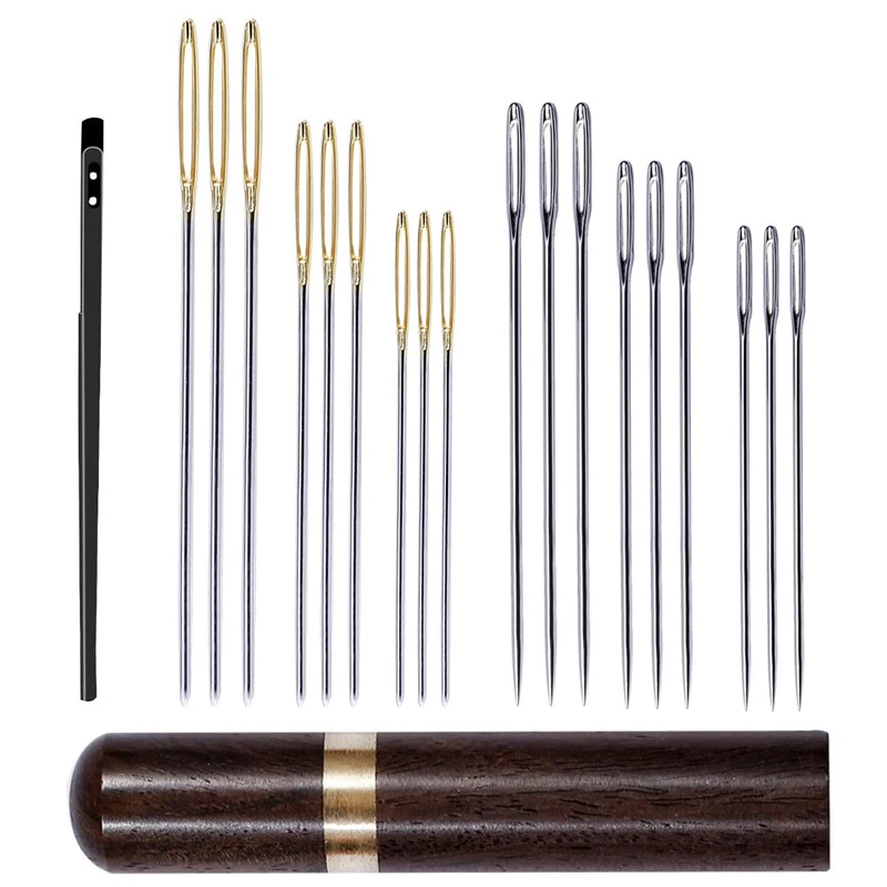 Nonvor-20Pcs-Leather-Needles-Sewing-Craft-Tool-DIY-Large-Eye-Blunt ...