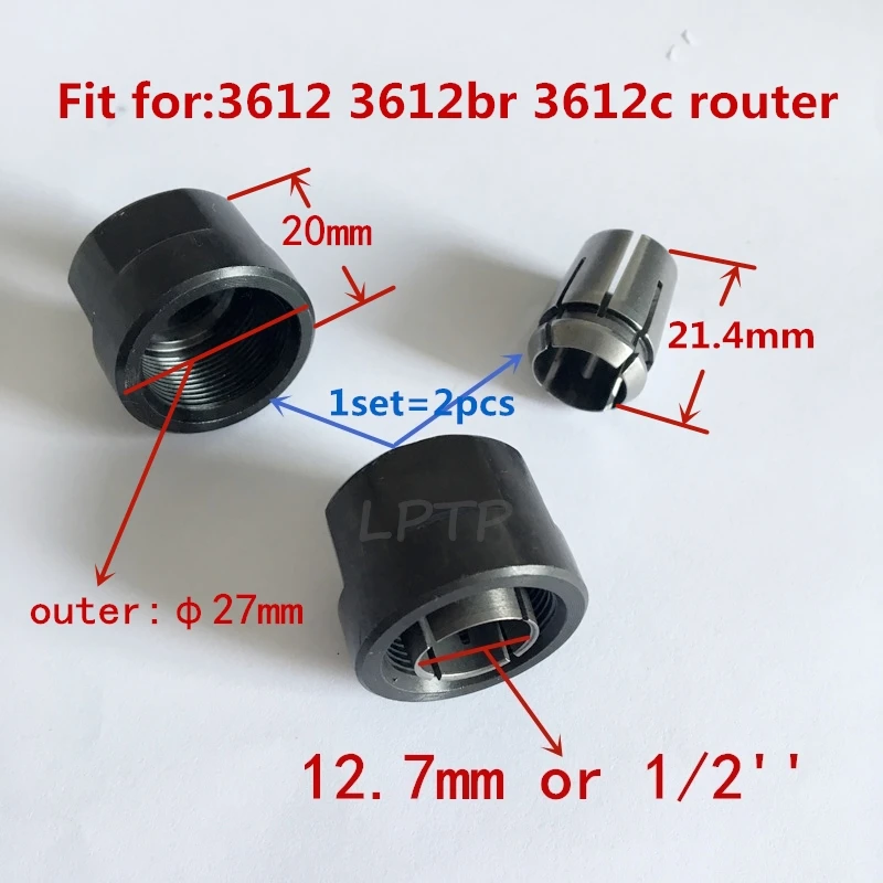 Hot-sale-Collet-Nut-Plunge-Router-Parts-12-7mm-1-2-Center-Hole ...