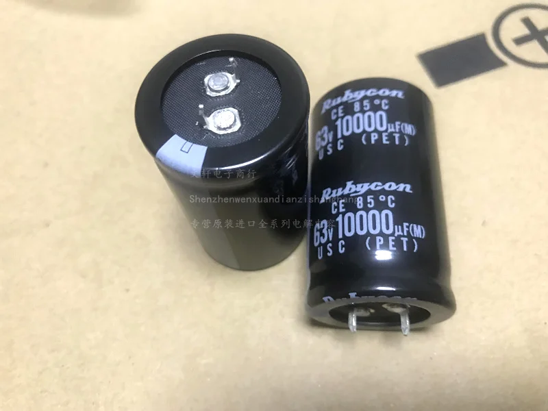 2pcs New Rubycon Usc 63v10000uf 30x50mm Electrolytic Capacitor 10000uf ...