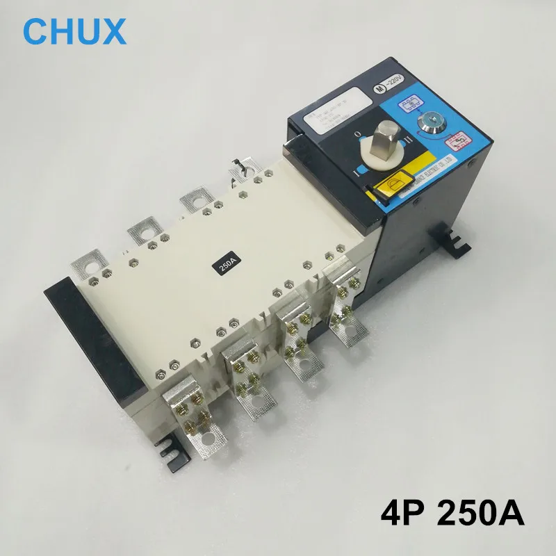 CHUX AST 3P 4P 250A 380V Isolation type PC Grade Dual Power Automatic ...