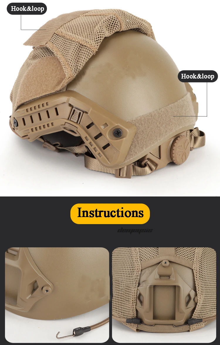 Tactical Multicam Helmet Cover Airsoft Paintball Wargame Gear FAST ...