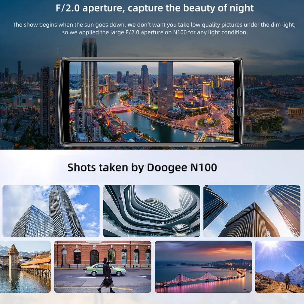 DOOGEE N100, 4 Гб+ 64 ГБ, мобильный телефон, идентификация лица и ...