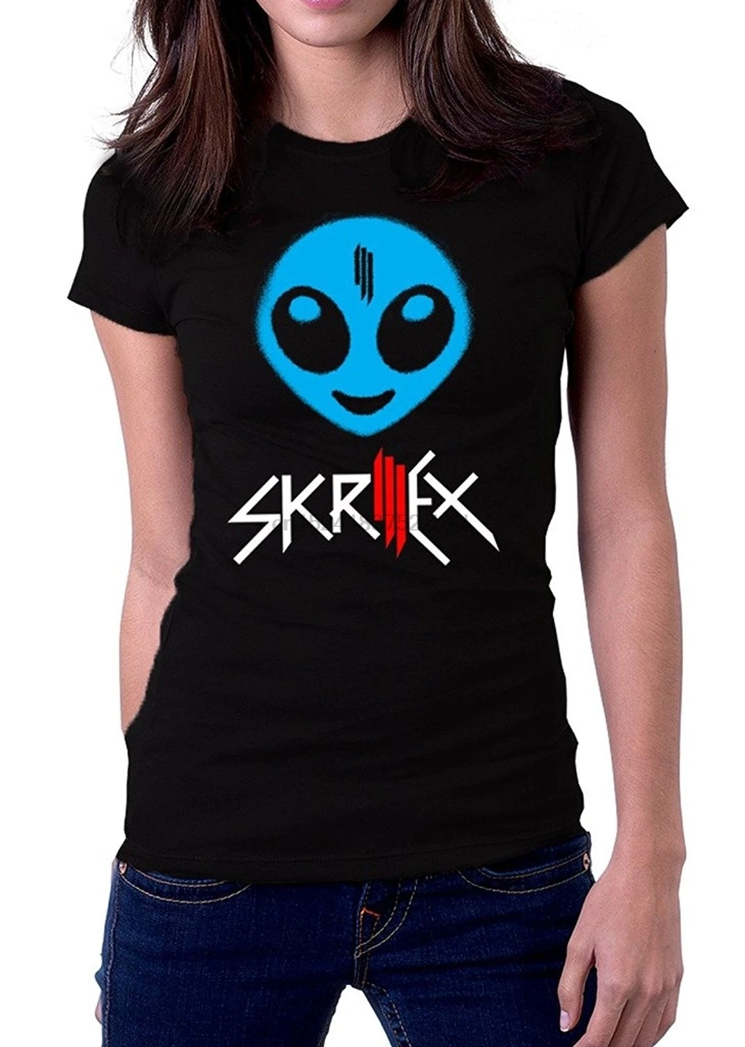 Women's Cotton Funny T Shirt Skrillex Alien Ride Logo Sonny Women's Tee ...