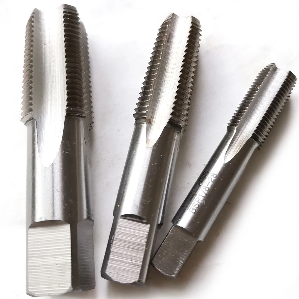 HSS-Cylindrical-pipe-thread-tap-BSPT-Right-hand-machine-straight-flute ...
