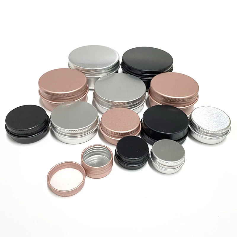 50pcs 5g 10g 15g 20g 30g 50g 60g Aluminum Jar Metal Containers Lip Balm Container Empty Candle ...