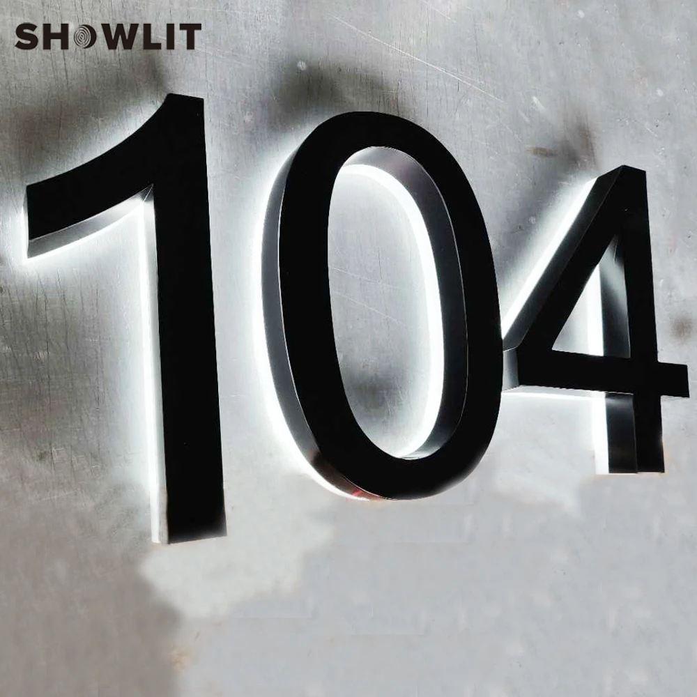 Fashional Style Backlit Door Numbers Custom House Numbers Led - Door ...