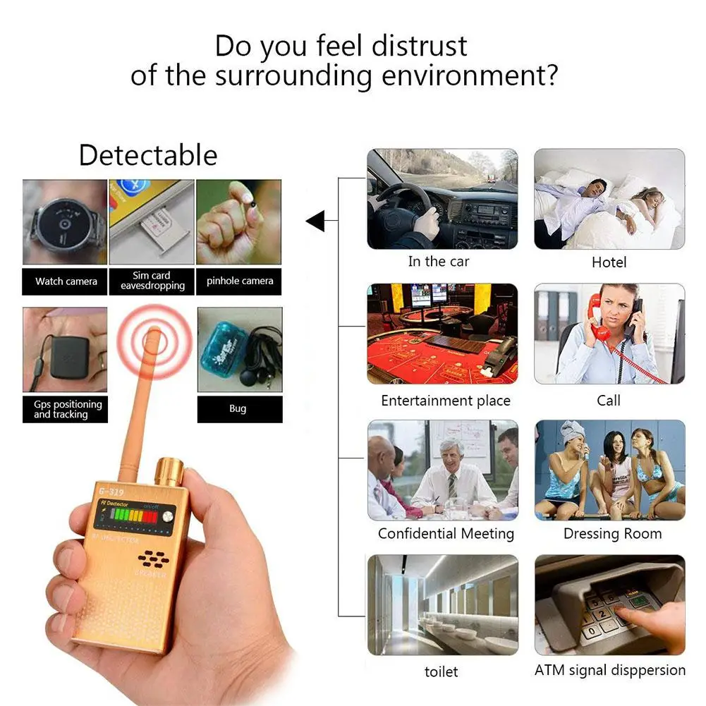 Wireless RF Signal Detector Bug GPS Camera Signal Detector for ...
