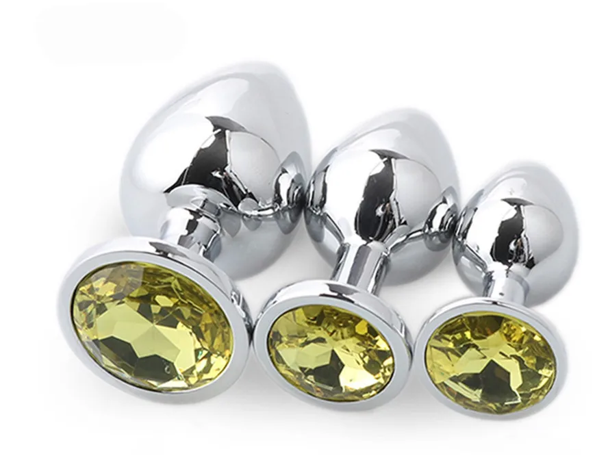 M 34mm - Pink - Plug Anal en métal, jouets sexuels anaux, 3 tailles au ...