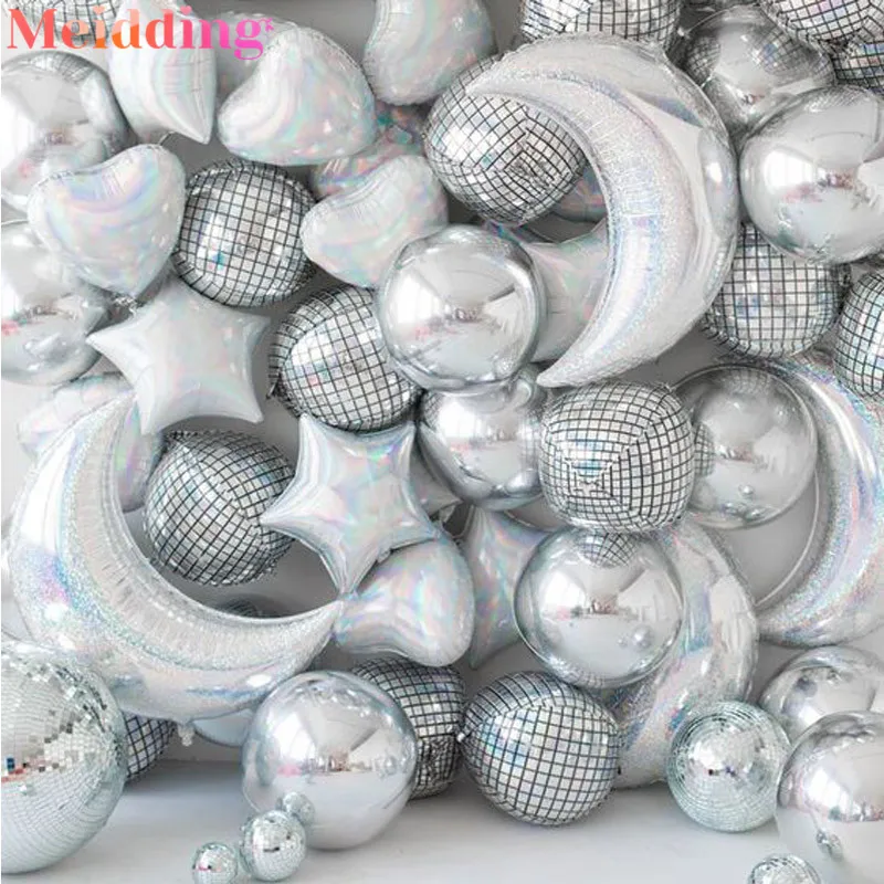 Disco Bar Ball Helium Balloon Dance Party Decorative Metalic Balloons ...