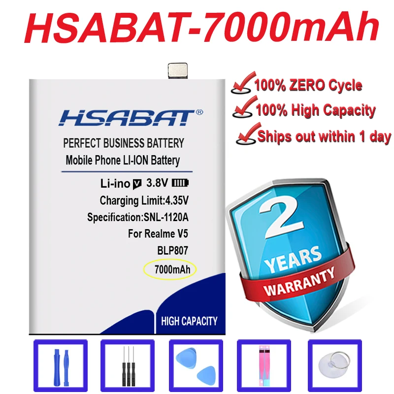 Batería BLP807 de 100% mAh para OPPO Realme V5, 7000 nueva, marca ...