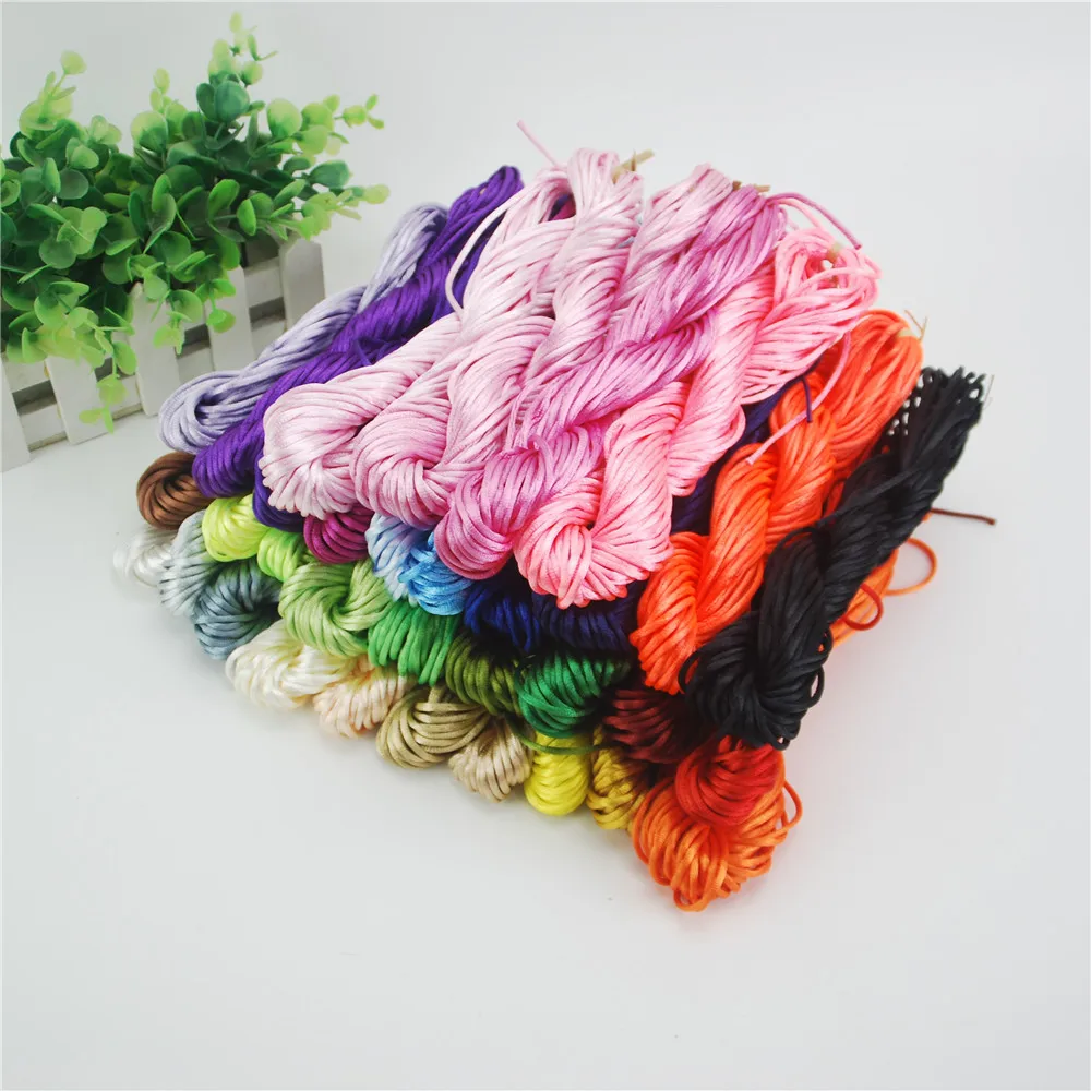 Multi-2mm-20M-pcs-Kumihimo-Nylon-Cord-Chinese-Knot-Cord-Rattail-Satin ...