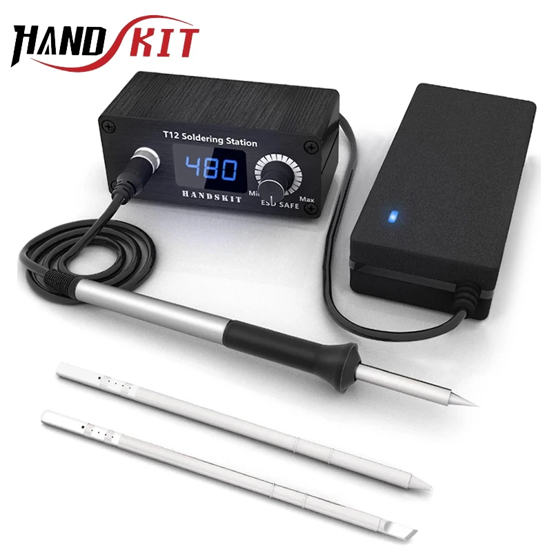 T12 Soldering Station Mini Digital Dual Voltage Repair Soldering Iron ...
