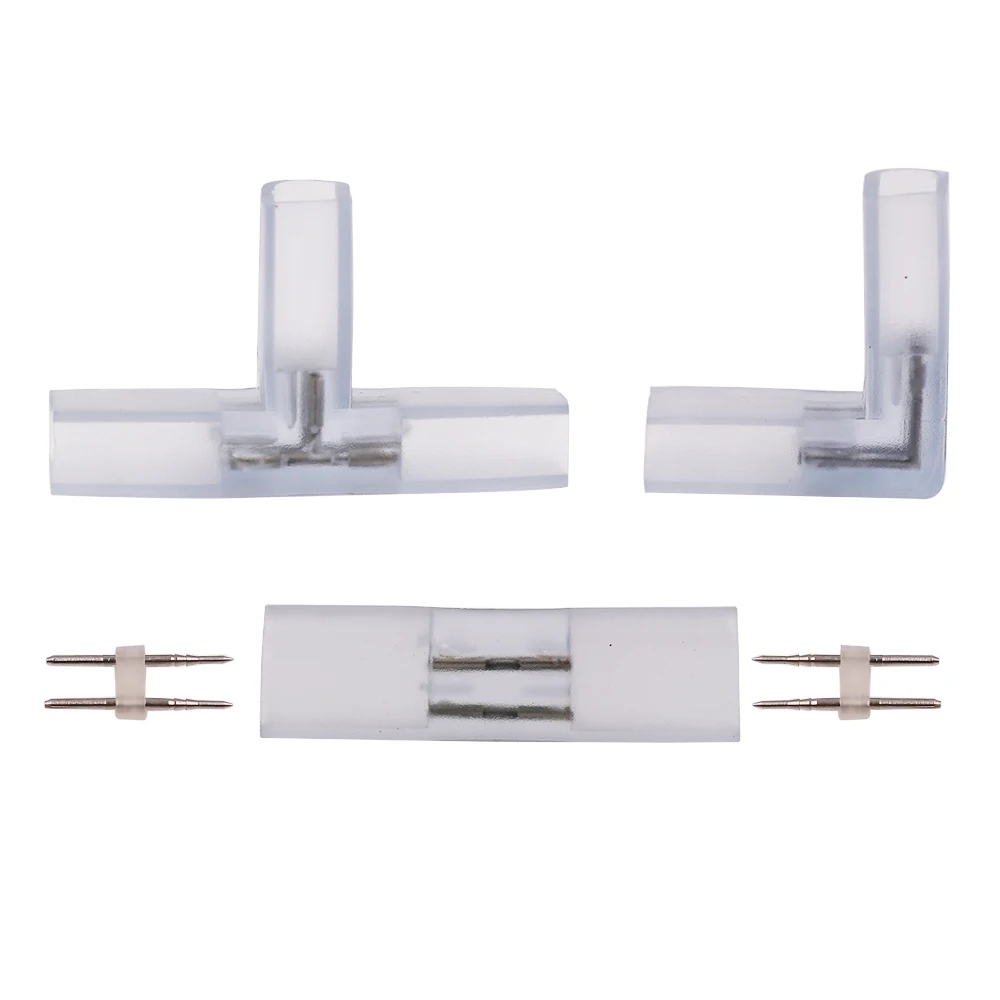 2-Pin-L-T-Shape-Corner-Connector-Middle-Plug-With-Copper-Needle-for ...