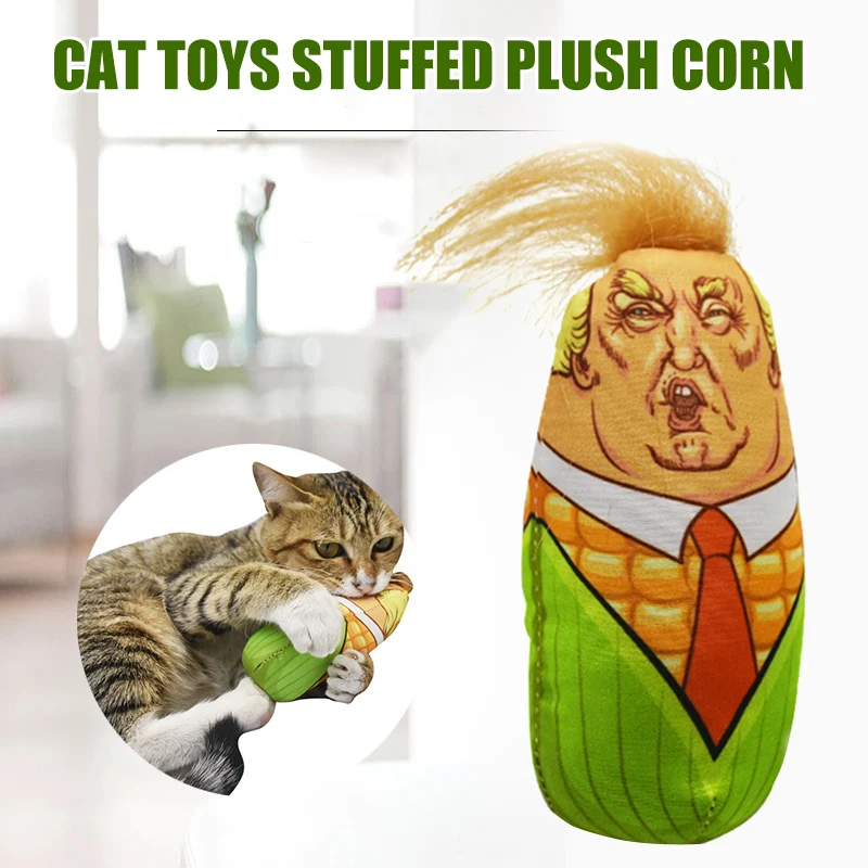 Cats Toys Mini Corn Shape Plush Squeak Cats Chewing Playing Catnip Toys ...