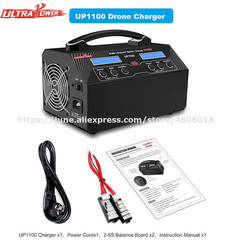 ใหม่ Ultra Power UP1100 110V/220V 1100W 2 6S Dual Kanalen Lipo/Lihv ...