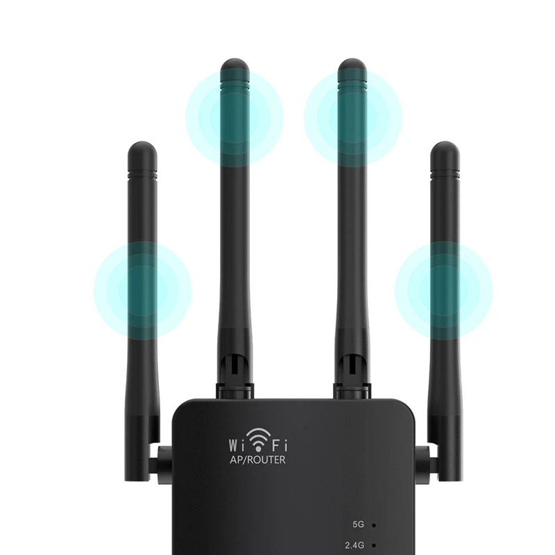 H01 Router 1200M Dual-Band Wifi Mini Enhanced Repeater High-Power Wireless Through-Wall Router ...