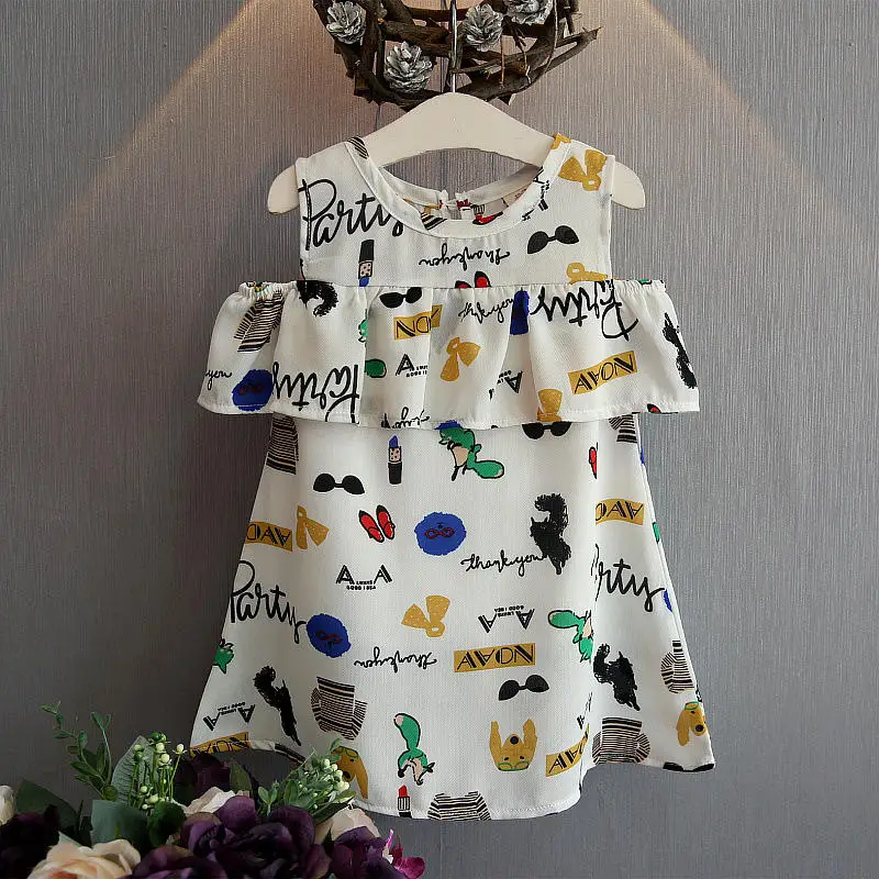 2019 Otoño de moda de acanalada vestidos infantiles para niñas diseño ...