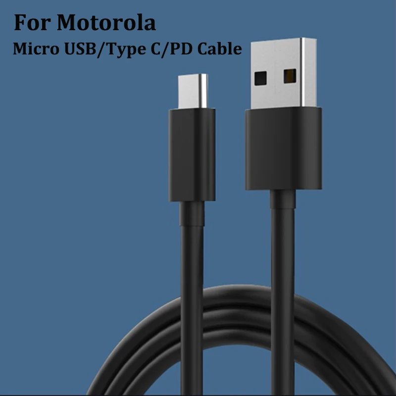 Motorola Original Micro USB/Type C/PD ข้อมูลสาย Fast สำหรับ Moto G50 G7 ...