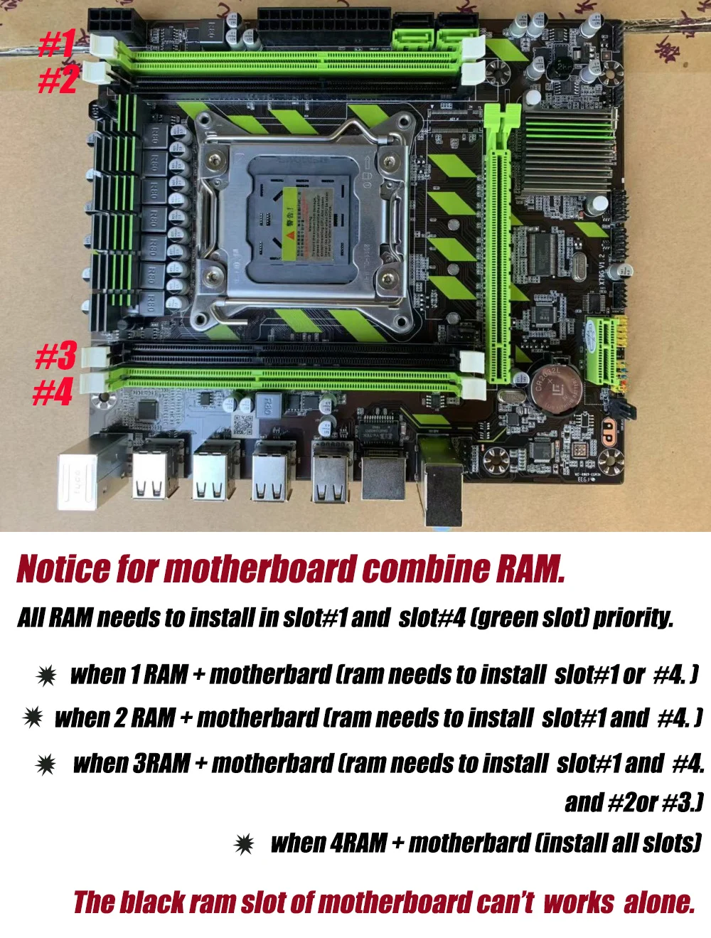 Atermiter X79G X79 motherboard LGA 2011 USB 3.0 SATA3 REG ECC ram ...