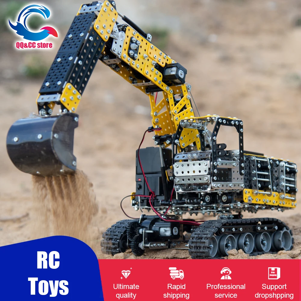 Remote Control Alloy Excavator Crane Dump truck 2.4G 12 Channel Diy ...