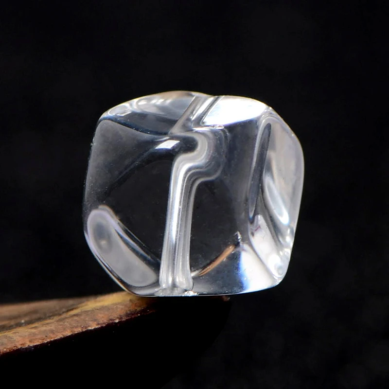 4A Natural White Quartz Crystal Cube Single Bead DIY Beads Jewelry ...