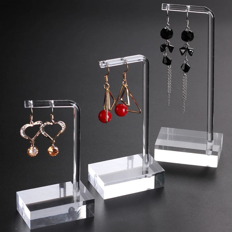 Clear Acrylic Hanging Earring Display Stand Jewelry Showing Case ...