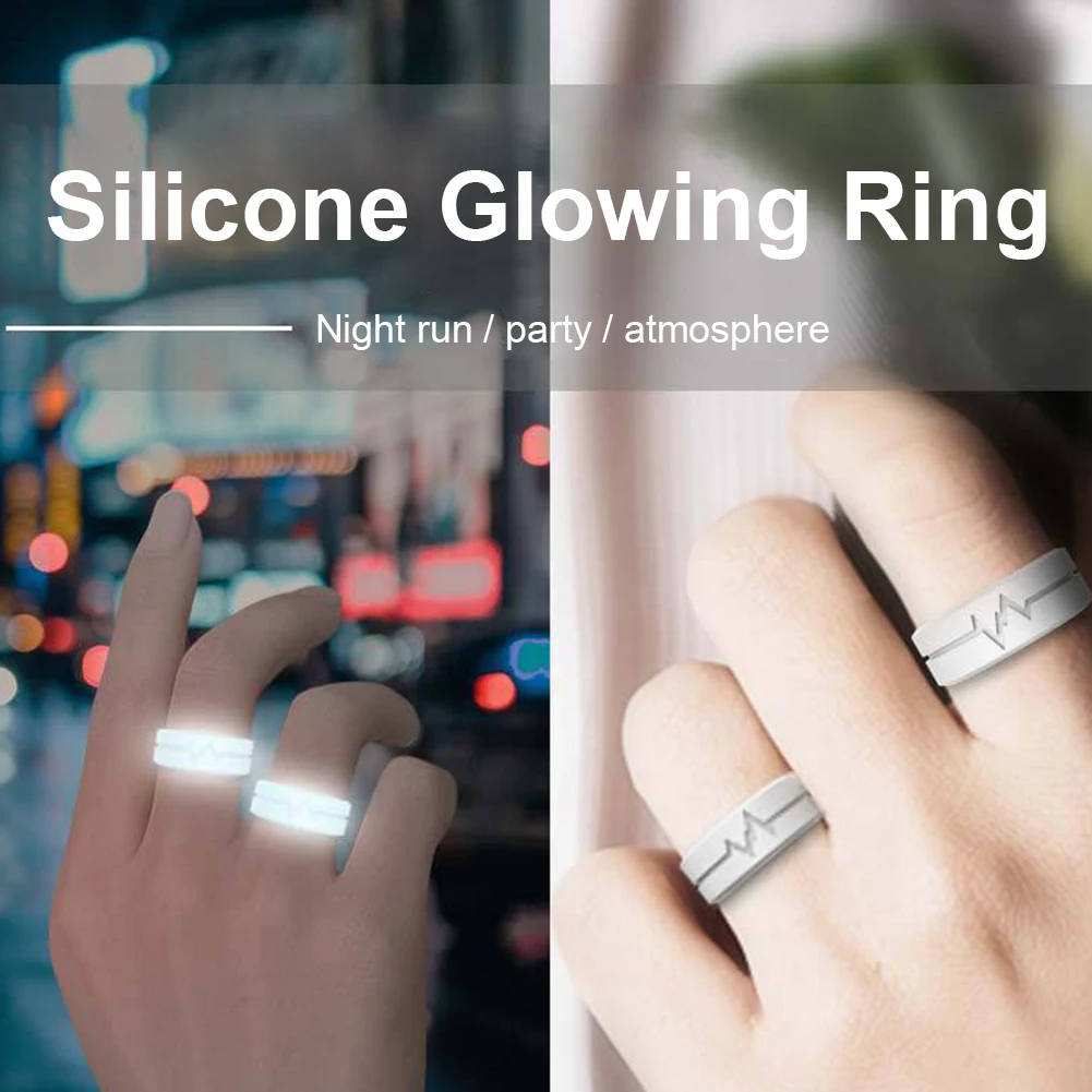 Luminous-Silicone-Ring-For-Women-Men-Jewelry-Rings-Outdoor-Survival ...
