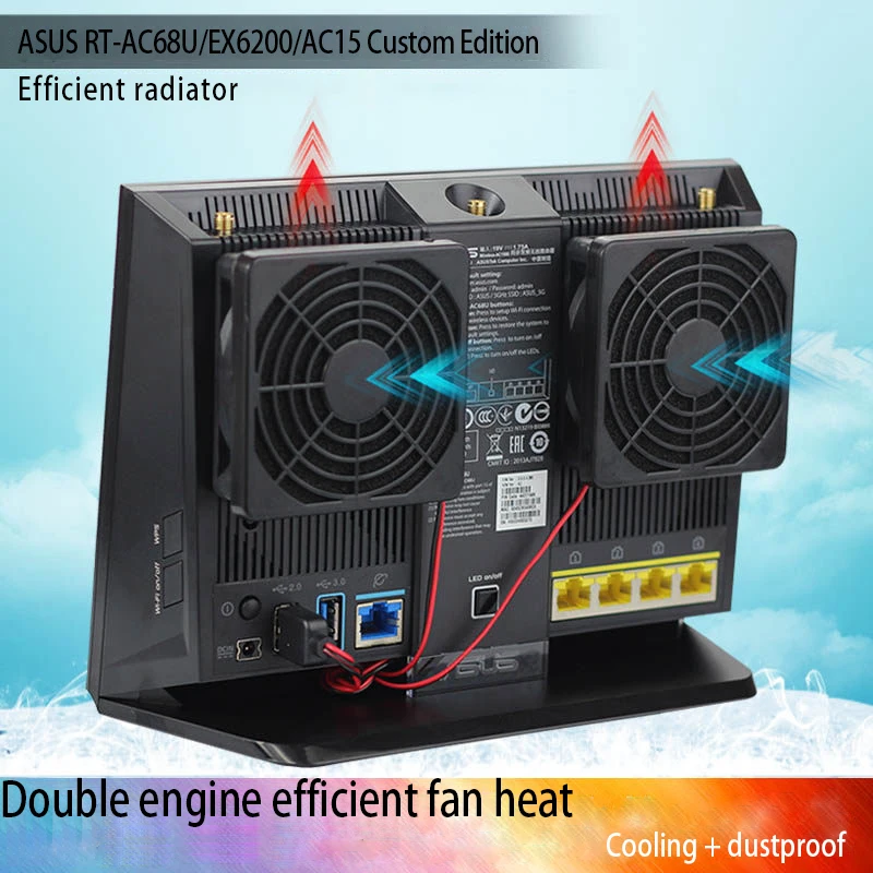 Router Cooling Fan 5V USB Speed Regulation Ultra Silent Radiator for ...
