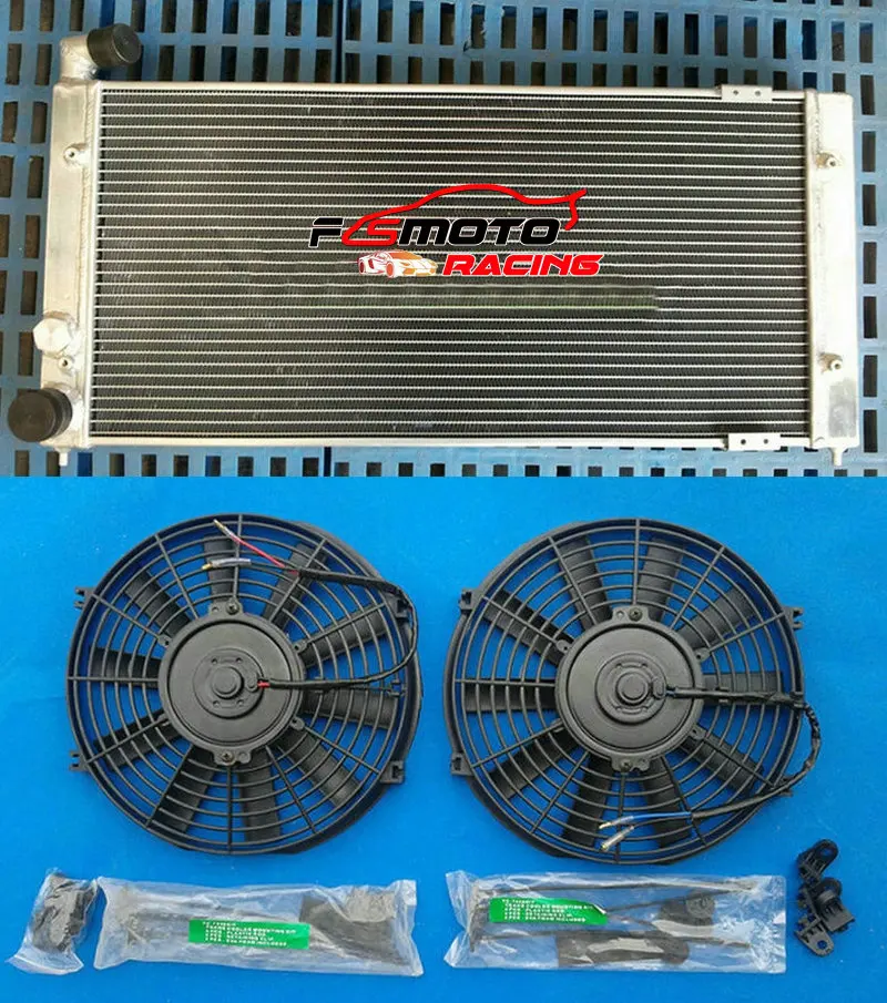 All Aluminum Radiator + Fan Racing For VW Golf 2 & Corrado VR6 Turbo ...