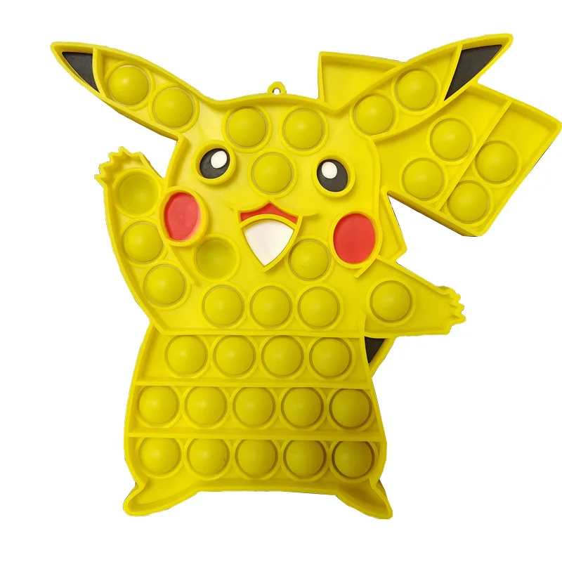 Pokemon Push Pop It Fidget Toys Silicone Pikachu Anti Stress Reliever ...